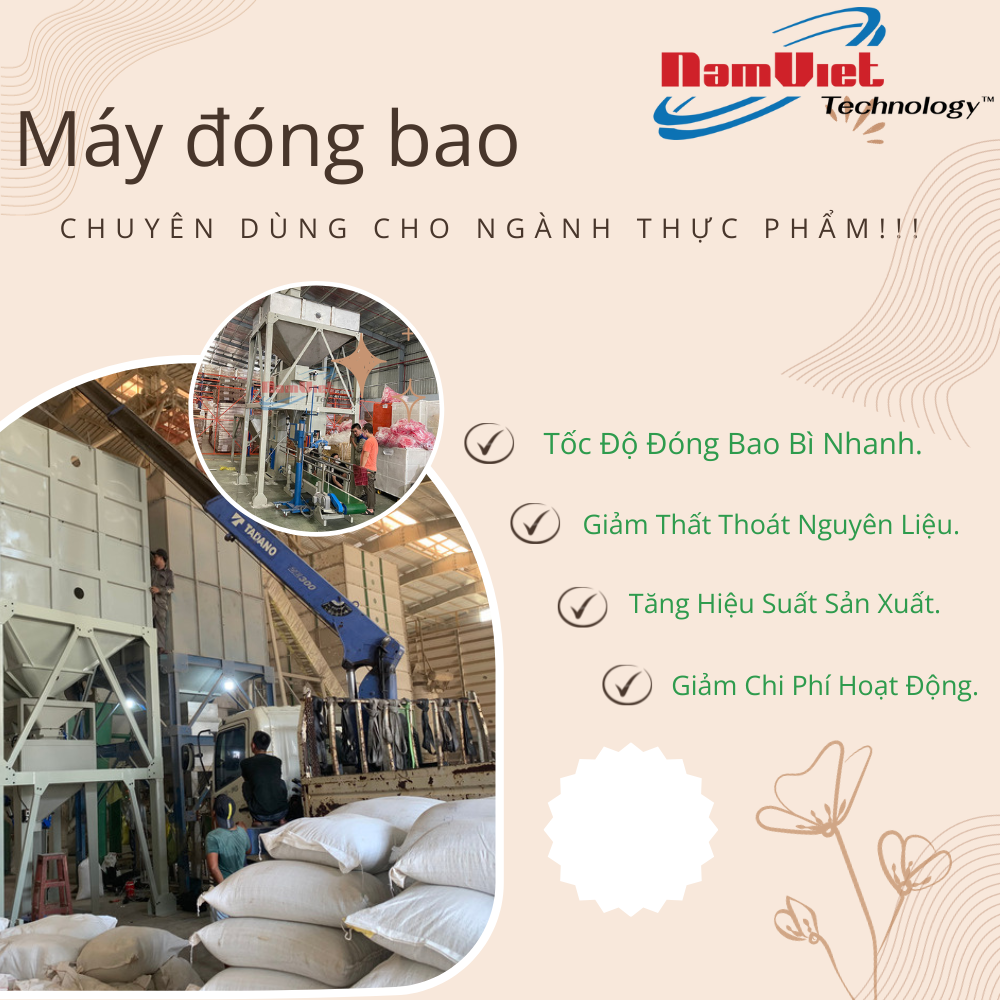 Máy đóng bao chuyên dùng đóng bao bì cho ngành thực phẩm